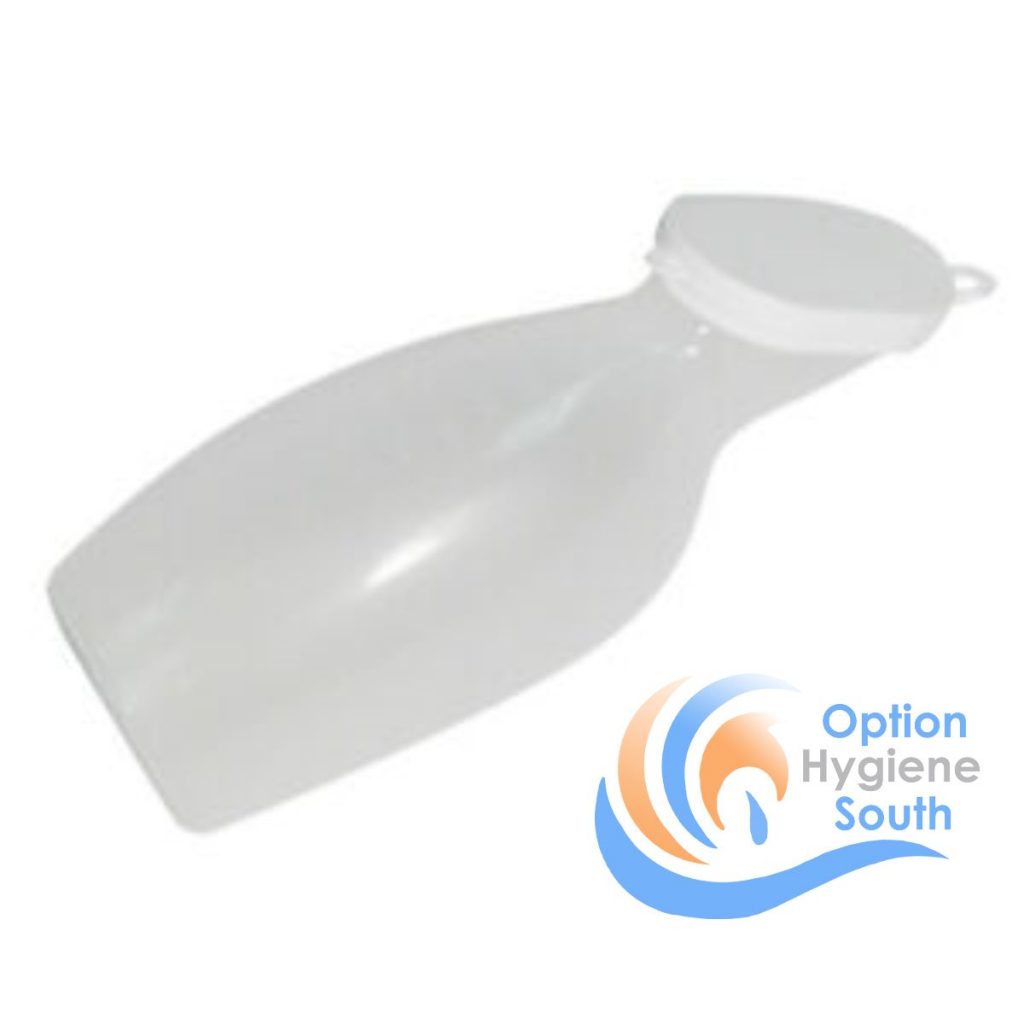 Plastic Urinal with lid (Female) - Option Hygiene South Ltd