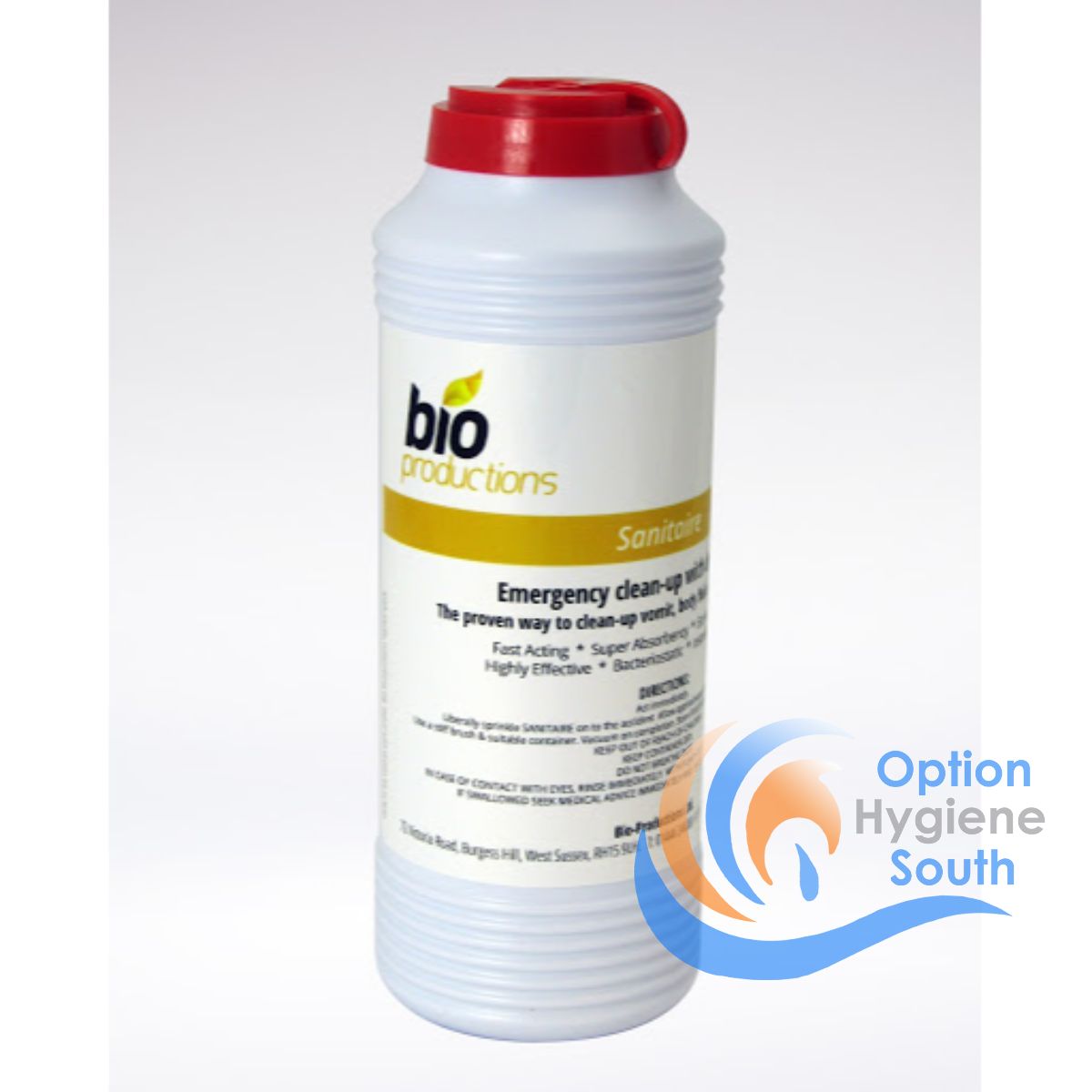 Sanitaire shaker spill / clean up granules - Option Hygiene South Ltd