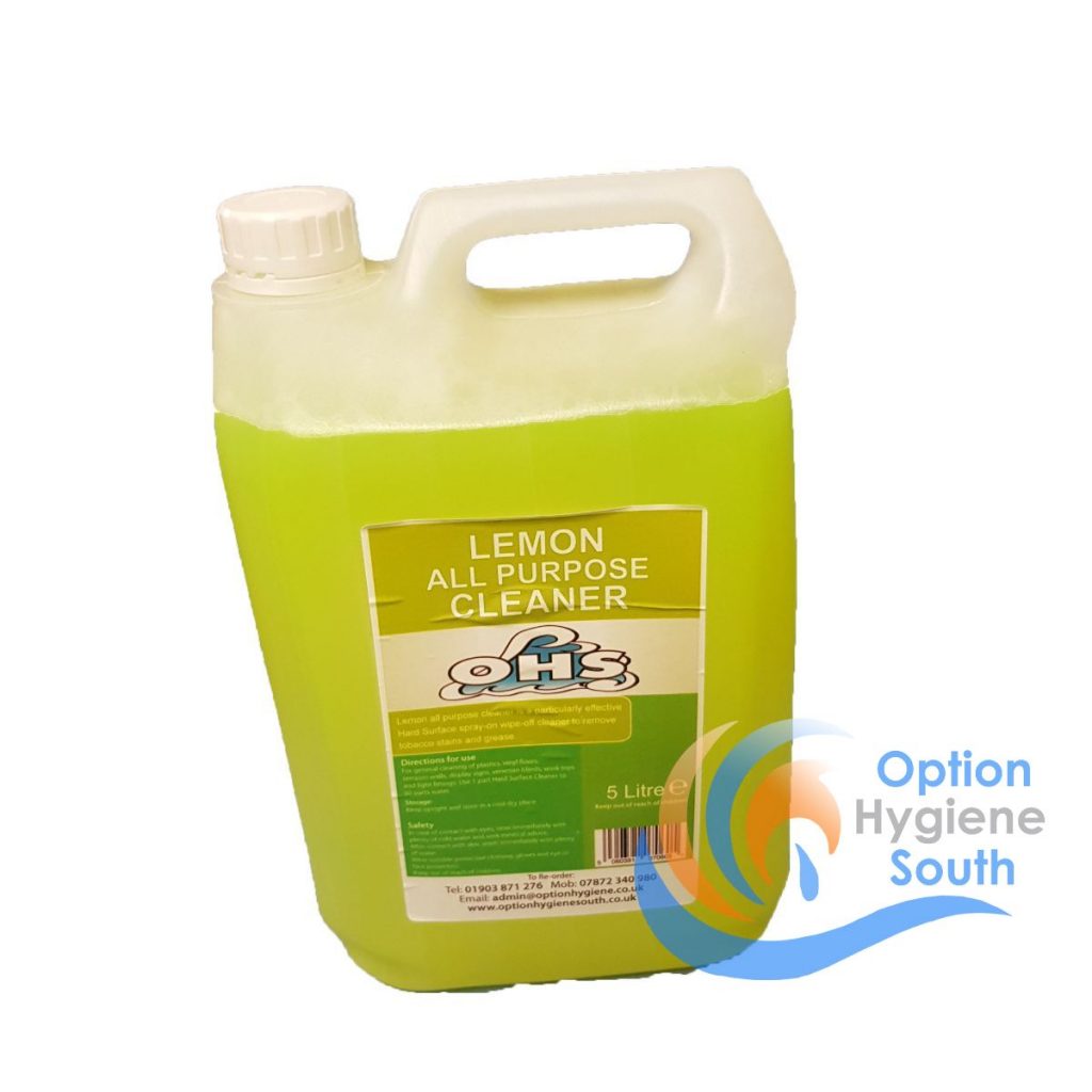 Hard Surface All Purpose Cleaner (Lemon) - Option Hygiene South Ltd